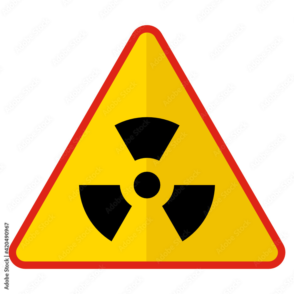 Radioactive atomic ionizing radiation danger Concept , biohazard risk ...