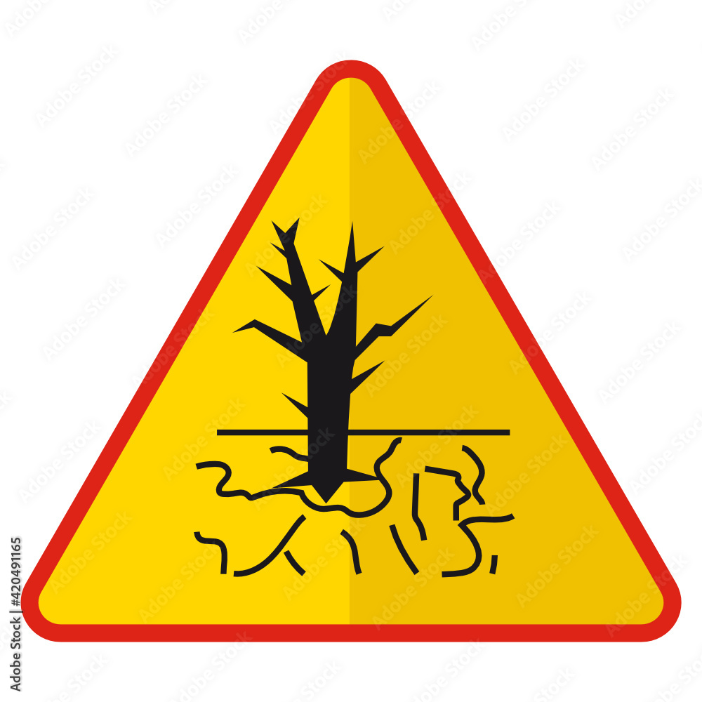 Soil contamination Concept, poisonous water Vector Icon Design, Yellow ...