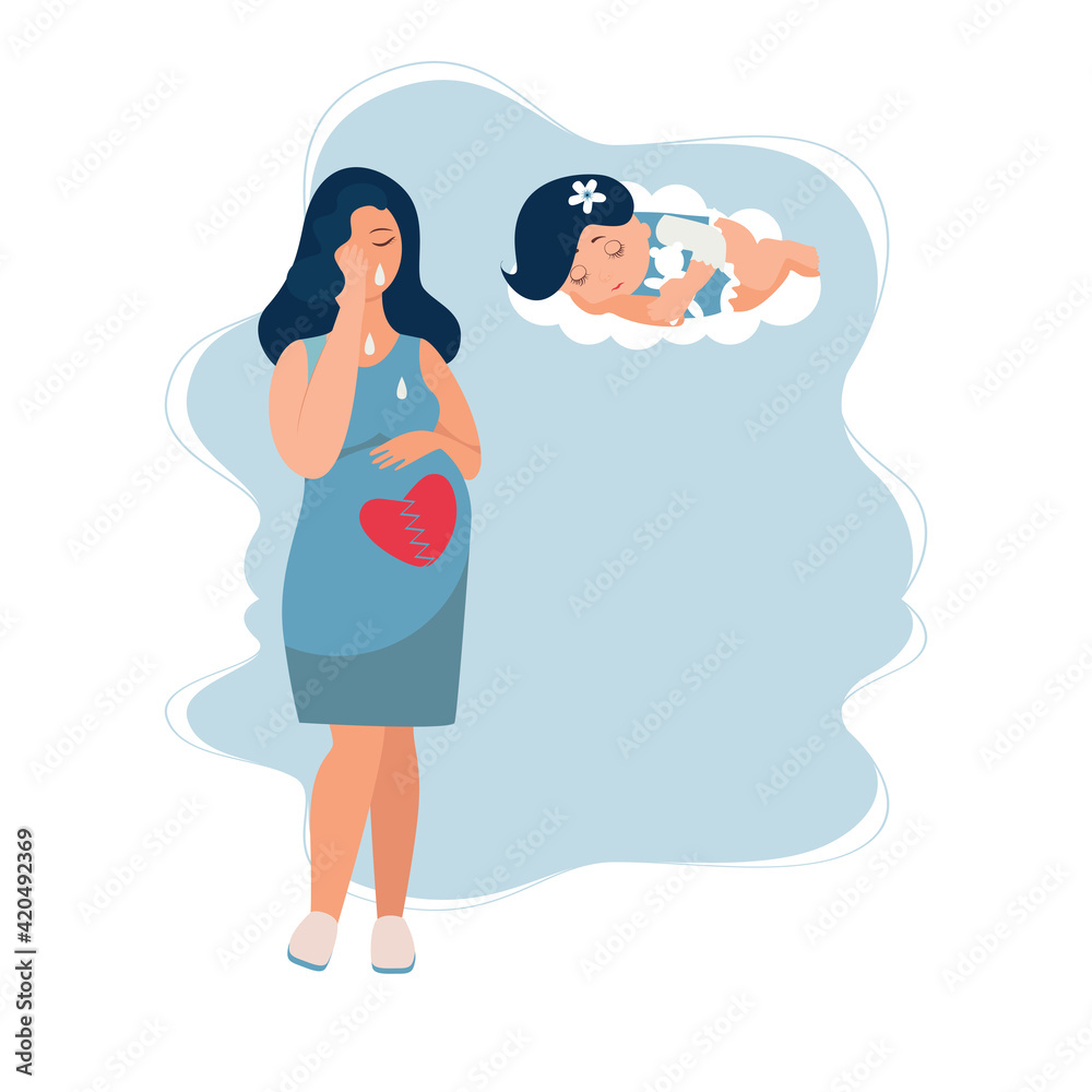 pregnancy loss, Pregnancy termination, abortion, Miscarriage concept ...