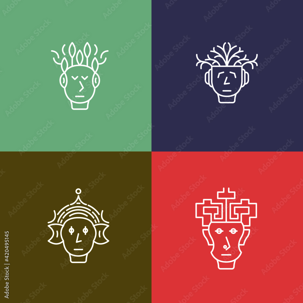 ICONOS DE CARITAS Stock Vector | Adobe Stock