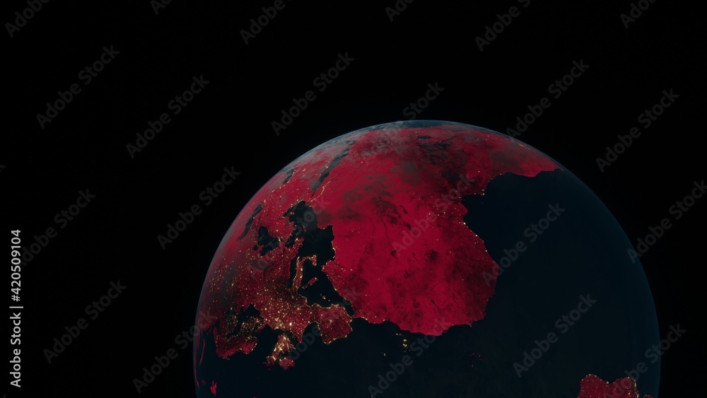 Planet earth warning Stock Photo | Adobe Stock