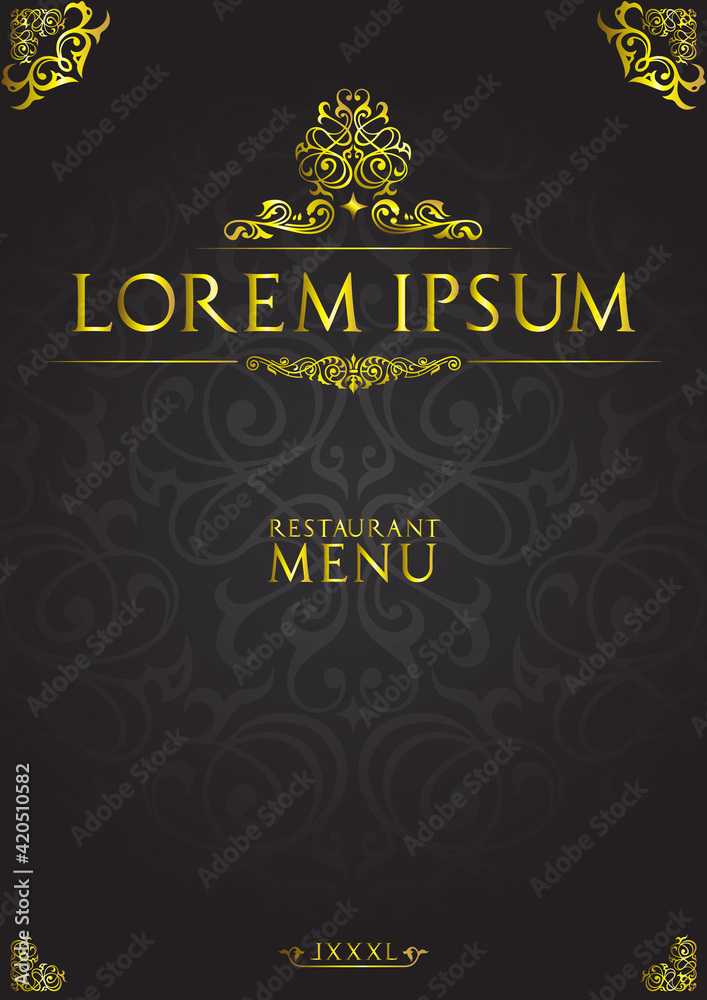 Menu cover design for oriental restaurant. Stock Vector | Adobe Stock