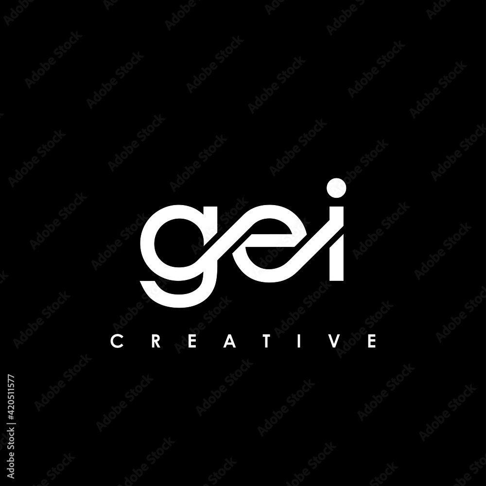 GEI Letter Initial Logo Design Template Vector Illustration Stock ...