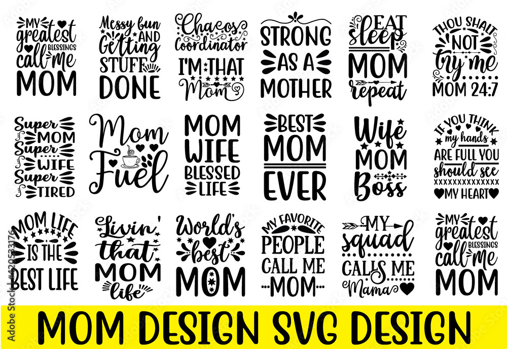 mom SVG, mom cut file Bundle, mom cut file quotes, mom design SVG ...