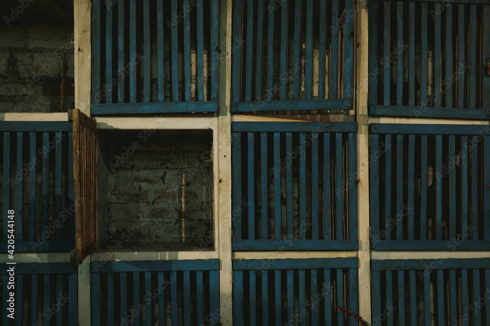 empty rooster cages Stock Photo | Adobe Stock