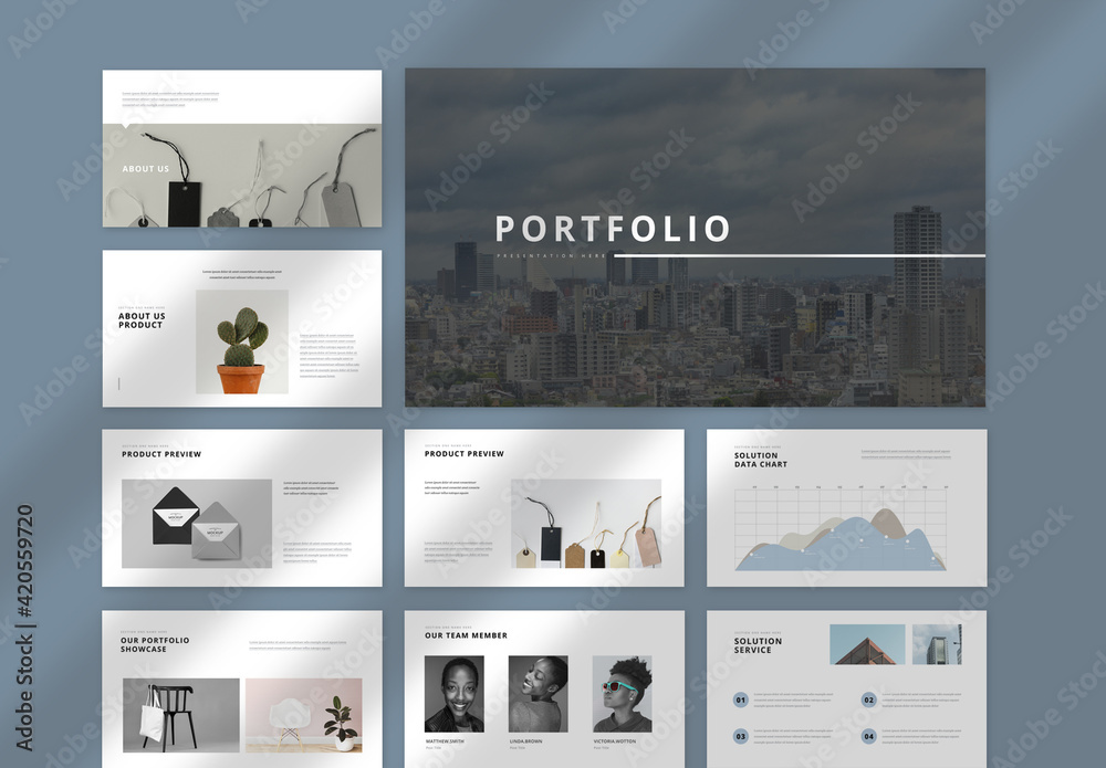Portfolio Presentation Layout Stock Template | Adobe Stock