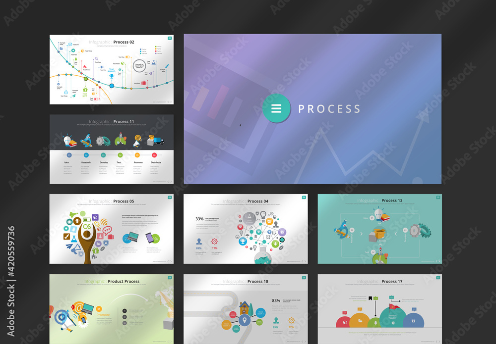 Process Infographic Presentation Layout Stock Template | Adobe Stock