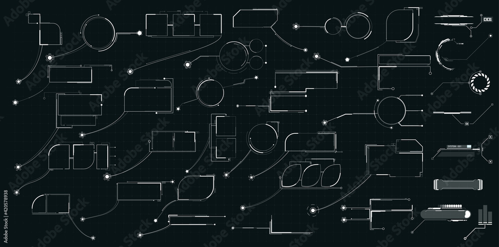 Futuristic interface hud, ux design. Digital data visualization ...