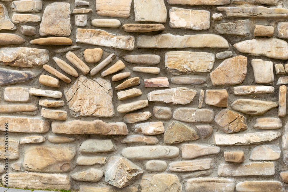 Gray stone wall background. Stone wall texture. Old castle stone wall ...