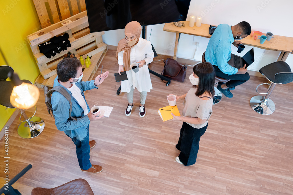 Top View Office Workers Stock Photo | Adobe Stock