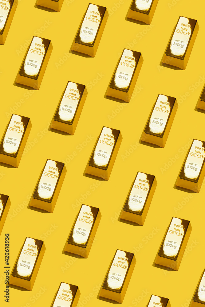 Gold bar pattern Stock Photo | Adobe Stock