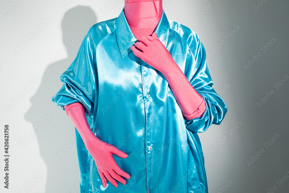 Faceless model in bright colorful costume Stock Photo | Adobe Stock