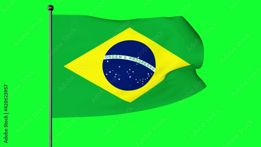 The flag of Brazil, Verde e amarela, Auriverde, is a blue disc ...