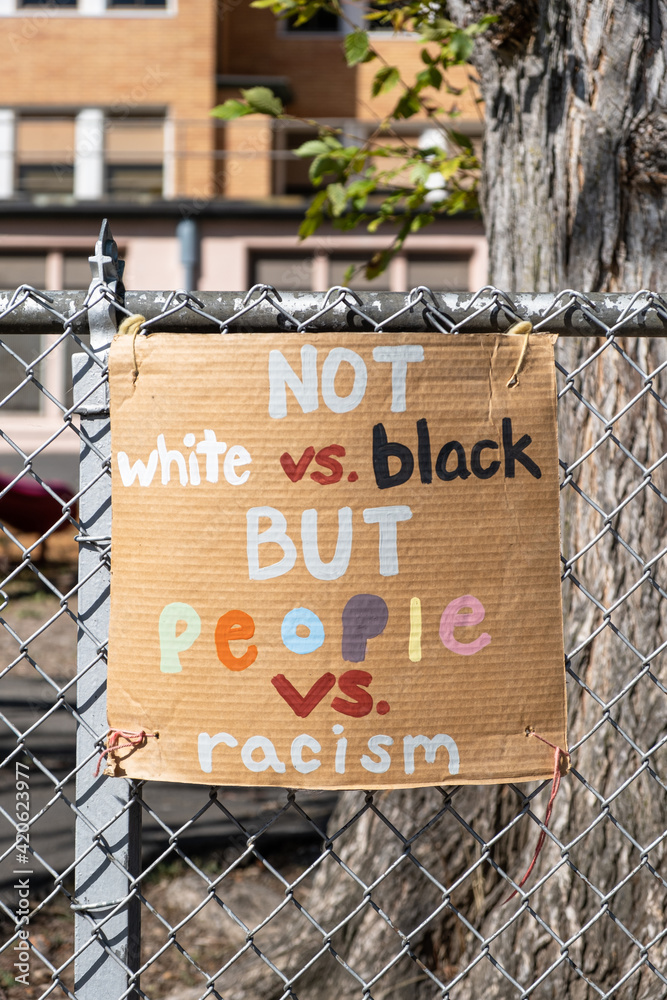 Anti Racist Sign Stock Photo | Adobe Stock