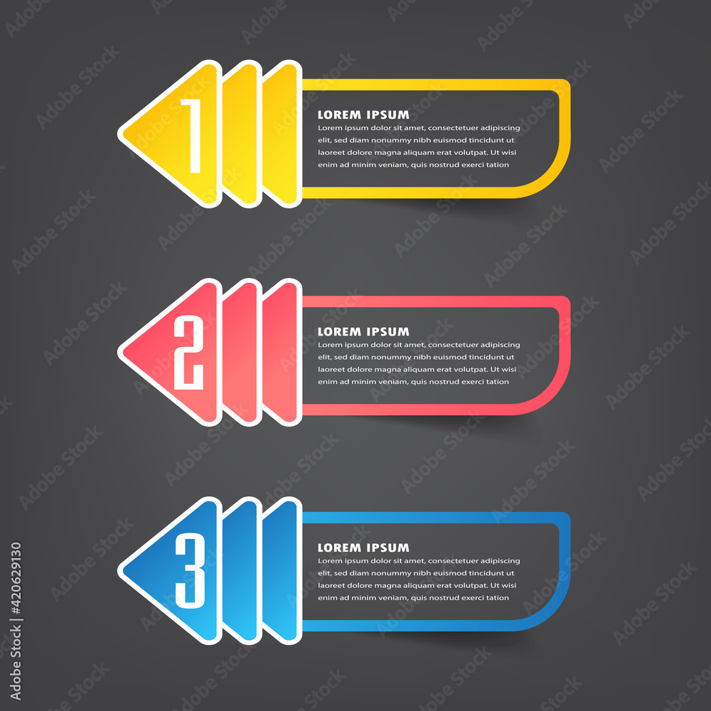 modern arrow text box template, banner Infographics Stock Vector ...