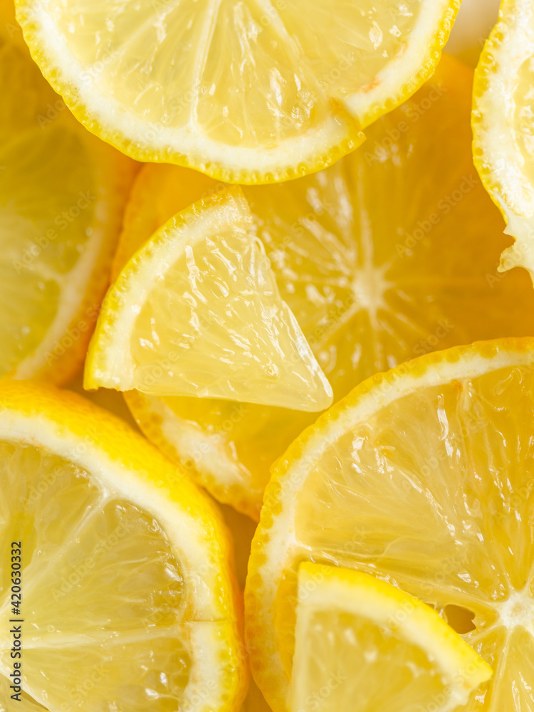 Lemon Wheels and Wedges Stock Photo | Adobe Stock