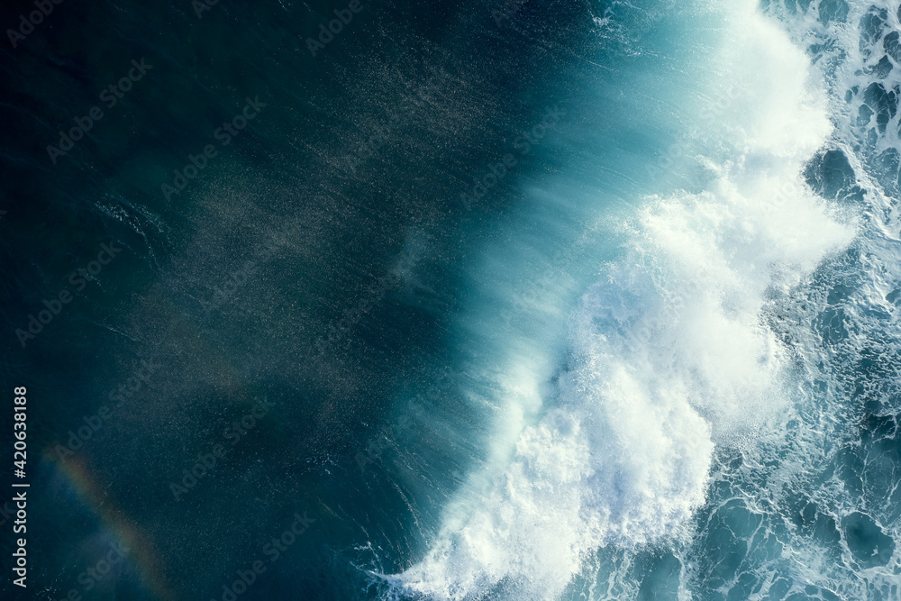 Top down view of ocean wave Stock Photo | Adobe Stock