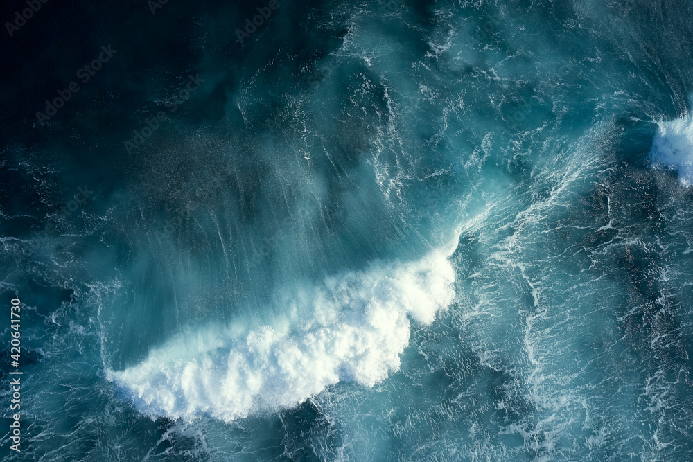 Top down view of ocean wave Stock Photo | Adobe Stock