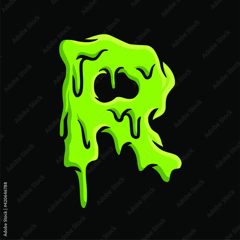Vektorová grafika „R Slime Font“ ze služby Stock | Adobe Stock