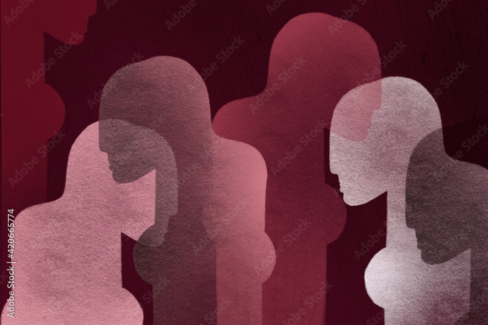 Layered people illustration Stock Photo | Adobe Stock