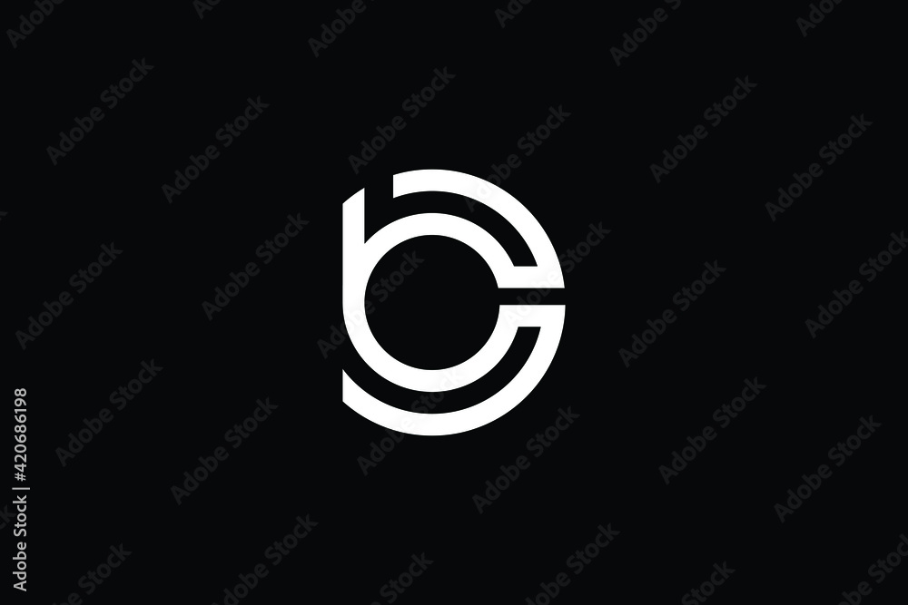 CB logo letter design on luxury background. BC logo monogram initials ...