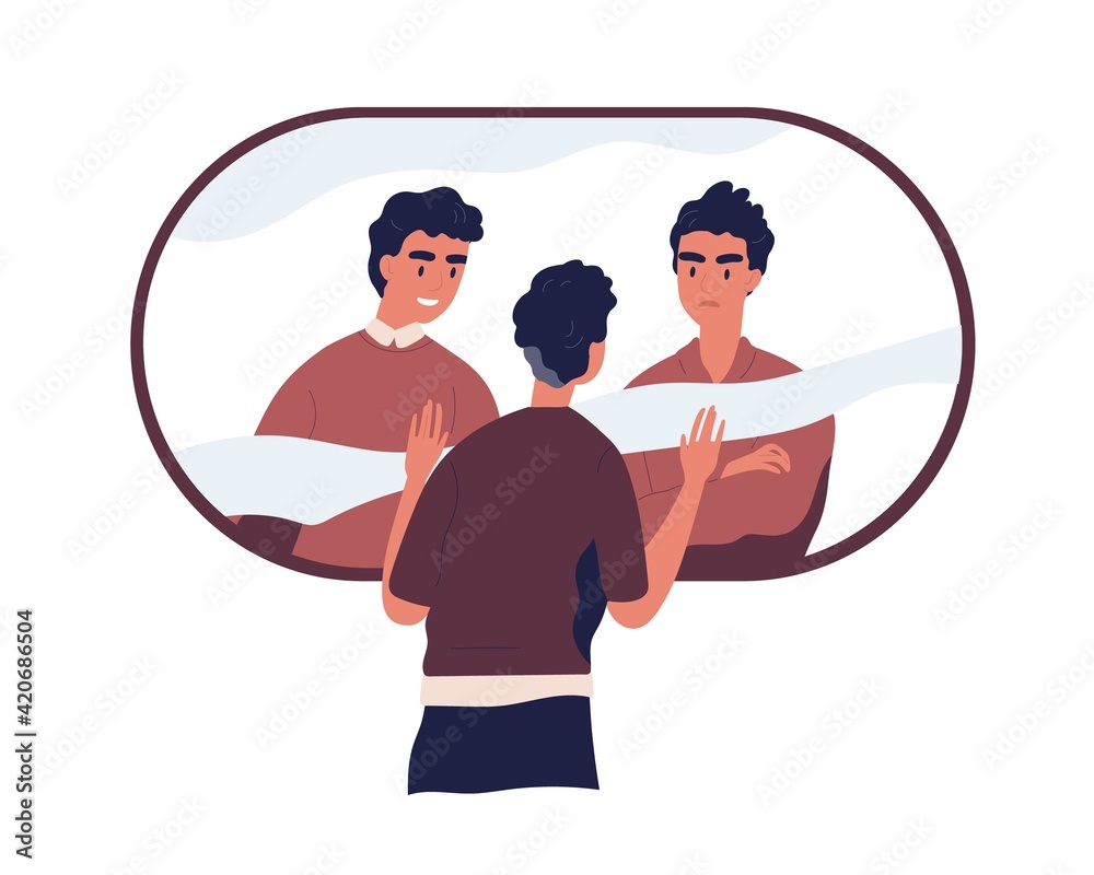 Psychological concept of split personality, bipolar disorder, and ...