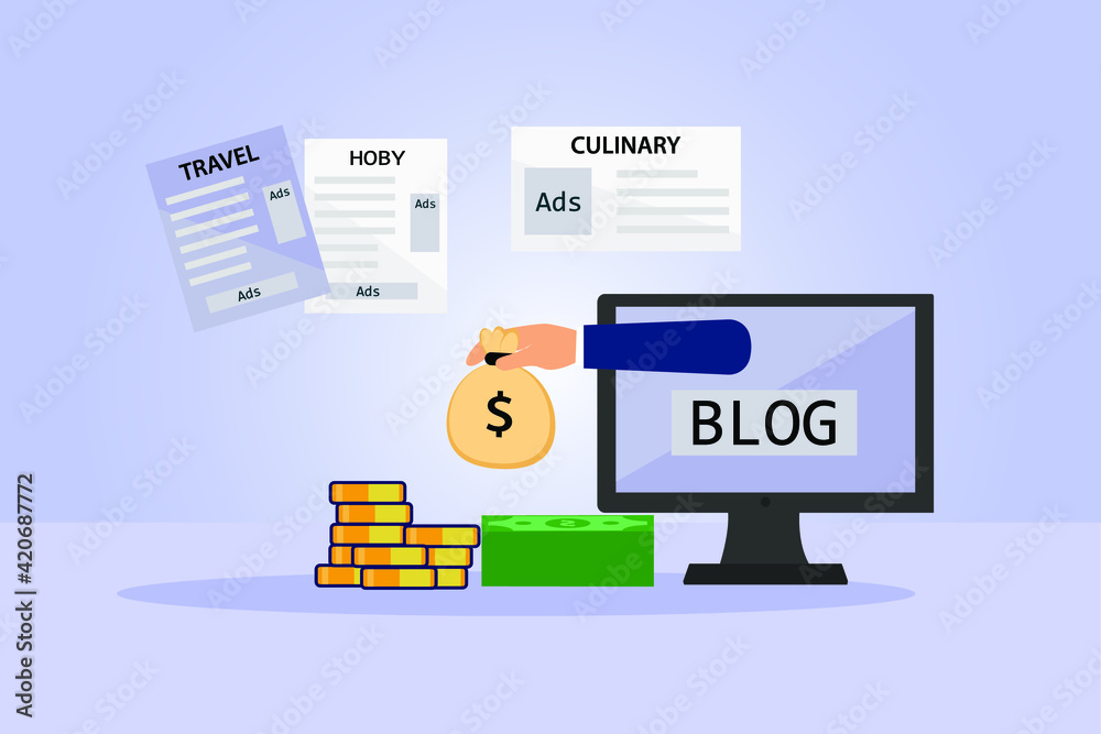 Content creator vector concept: Hand of people giving money from the ...