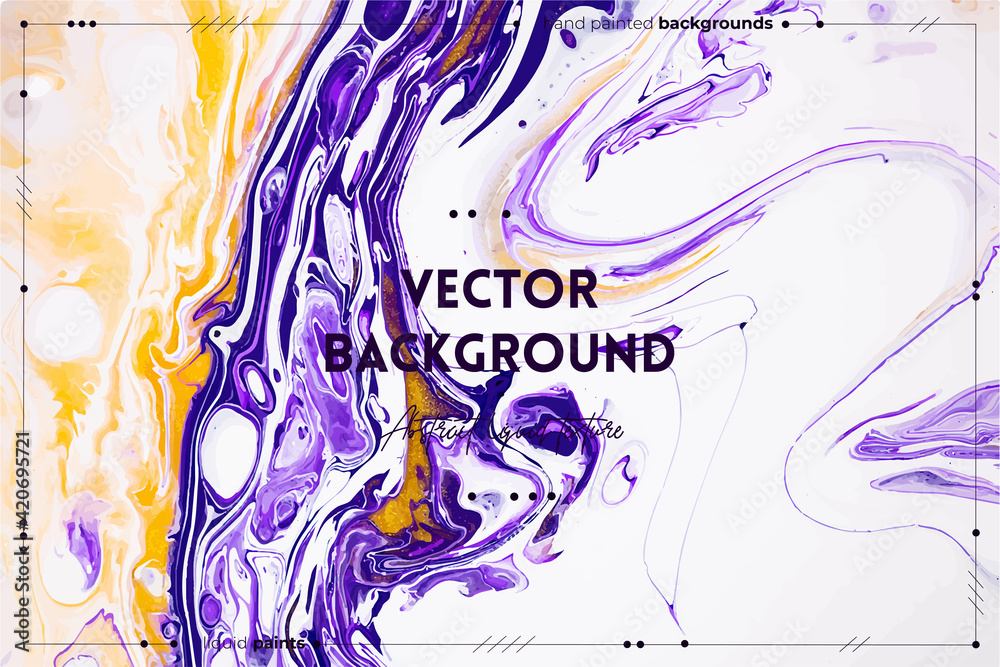 Fluid art texture. Abstract backdrop with swirling paint effect. Liquid ...
