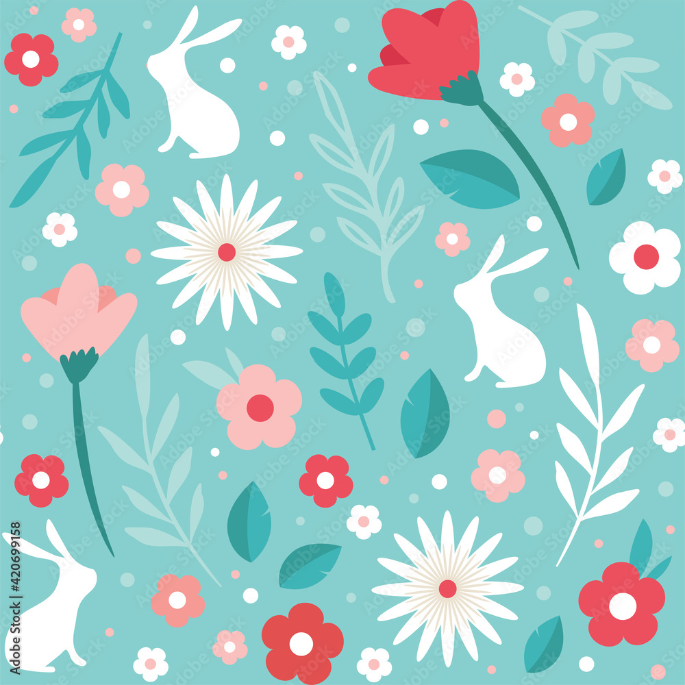 easter seamless patterns. Spring pattern for banners, posters, cover ...