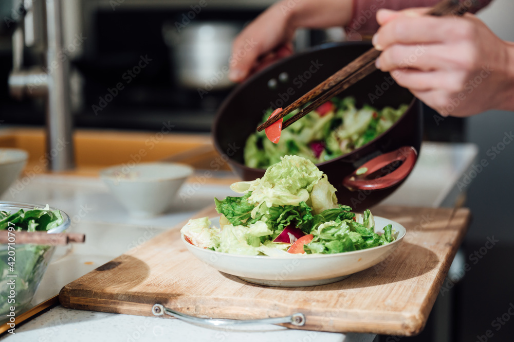Cooking in the kitchen Stock Photo | Adobe Stock