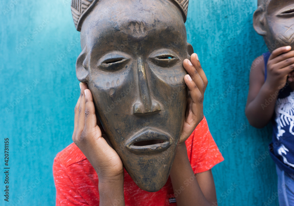 African Traditional Masks Stock Photo | Adobe Stock