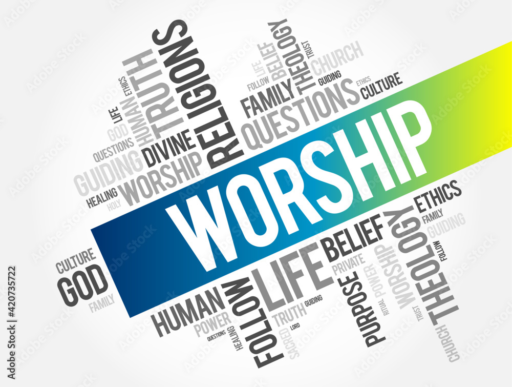 Worship word cloud collage, social concept background Stock Vector ...