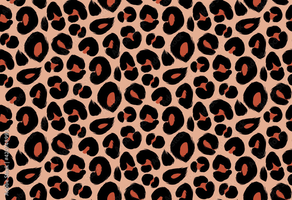 Leopard print, cheetah seamless pattern, jaguar texture. Jungle exotic ...
