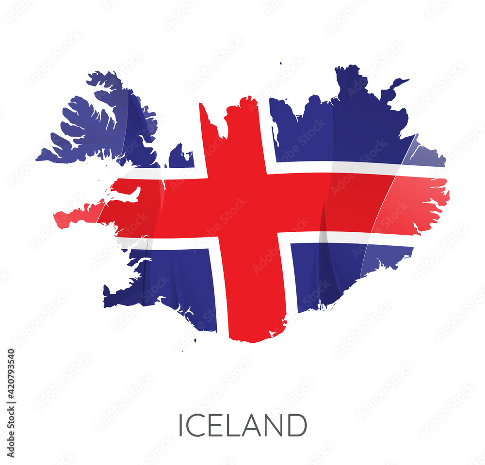 Map of Iceland Stock Vector | Adobe Stock