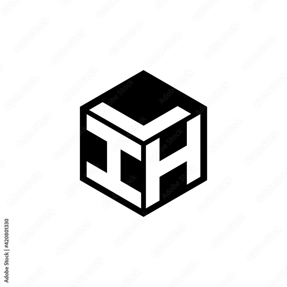 Vettoriale Stock IHL letter logo design with white background in ...