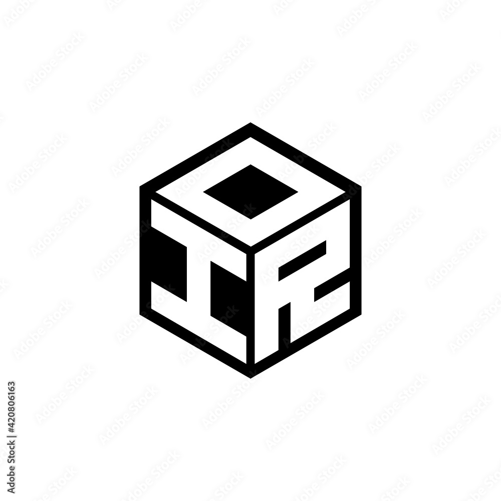 IRO letter logo design with white background in illustrator, cube logo ...