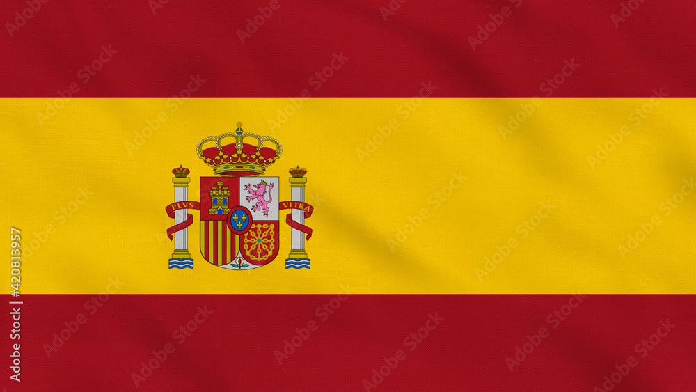 Spain Crumpled Fabric Flag. Spain Flag, Spain Banner. Europe Flags ...
