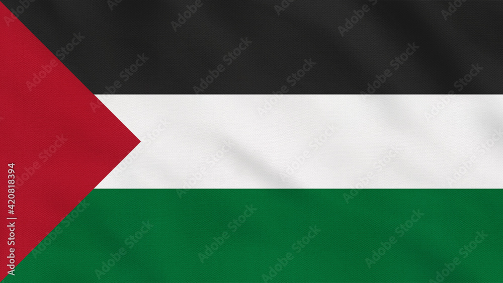 Palestine Crumpled Fabric Flag. Palestine Flag. Oriental Flags. Middle ...