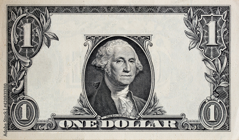 Modified decorative one dollar bill artwork Stock Photo | Adobe Stock