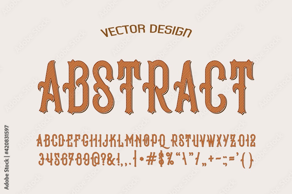 vector typeface vector design, alphabet font, black and white style ...