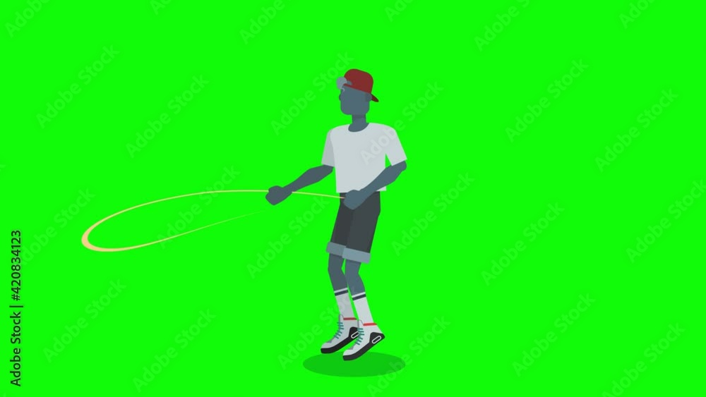 Vidéo Stock Skipping animation of sports person. Clip in high ...