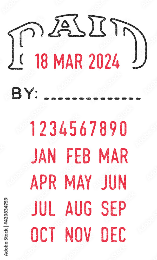 Paid Stamp Font
