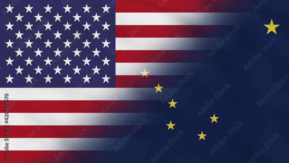 Alaska State - USA - Crumpled Fabric Flag. State of Alaska Flag ...