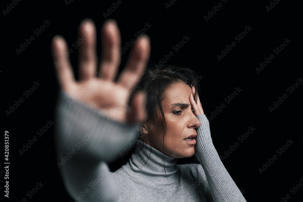 Girl Crying In Hands