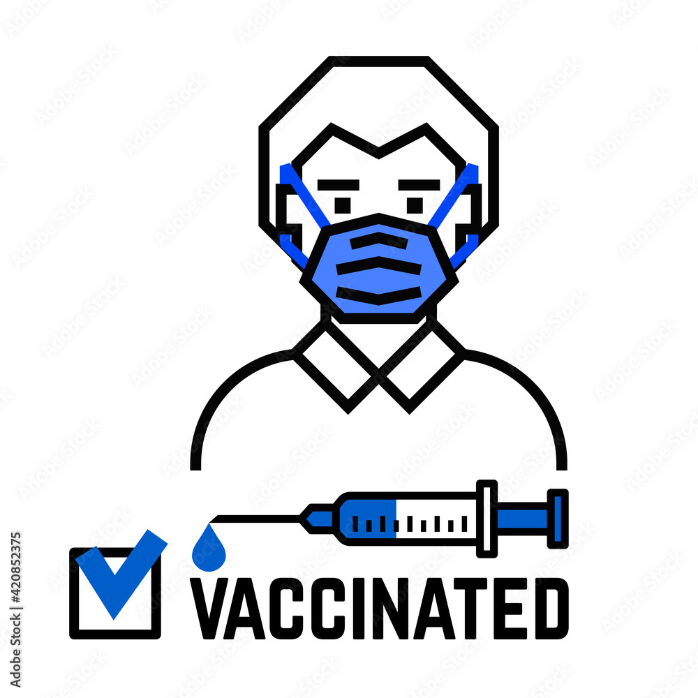 Syringe coronavirus vaccine icon isolated on white Stock Vector | Adobe ...