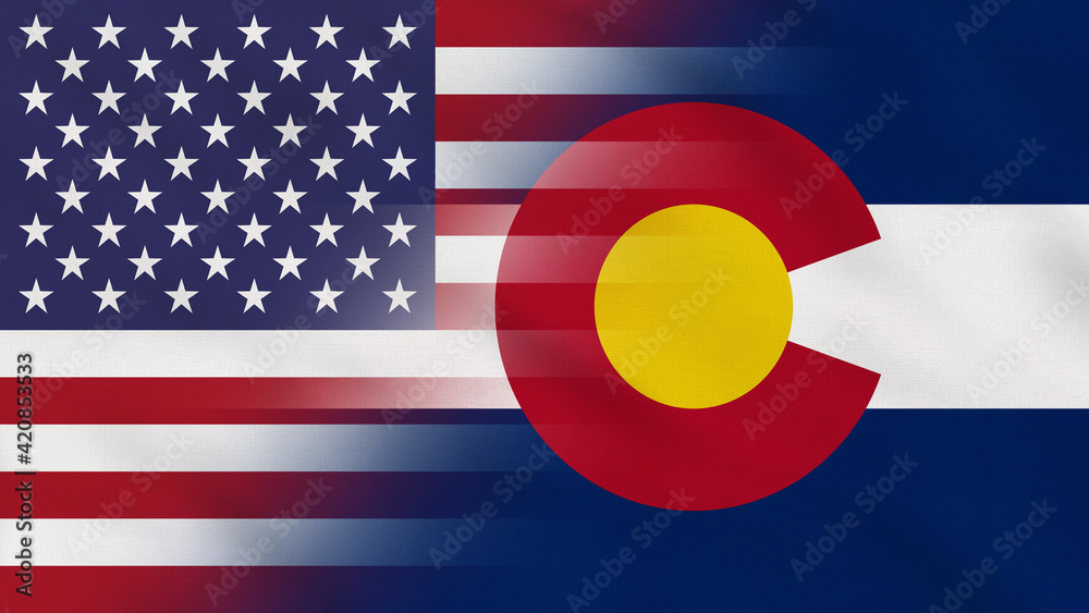 Colorado State - USA - Crumpled Fabric Flag Intro. State of Colorado ...