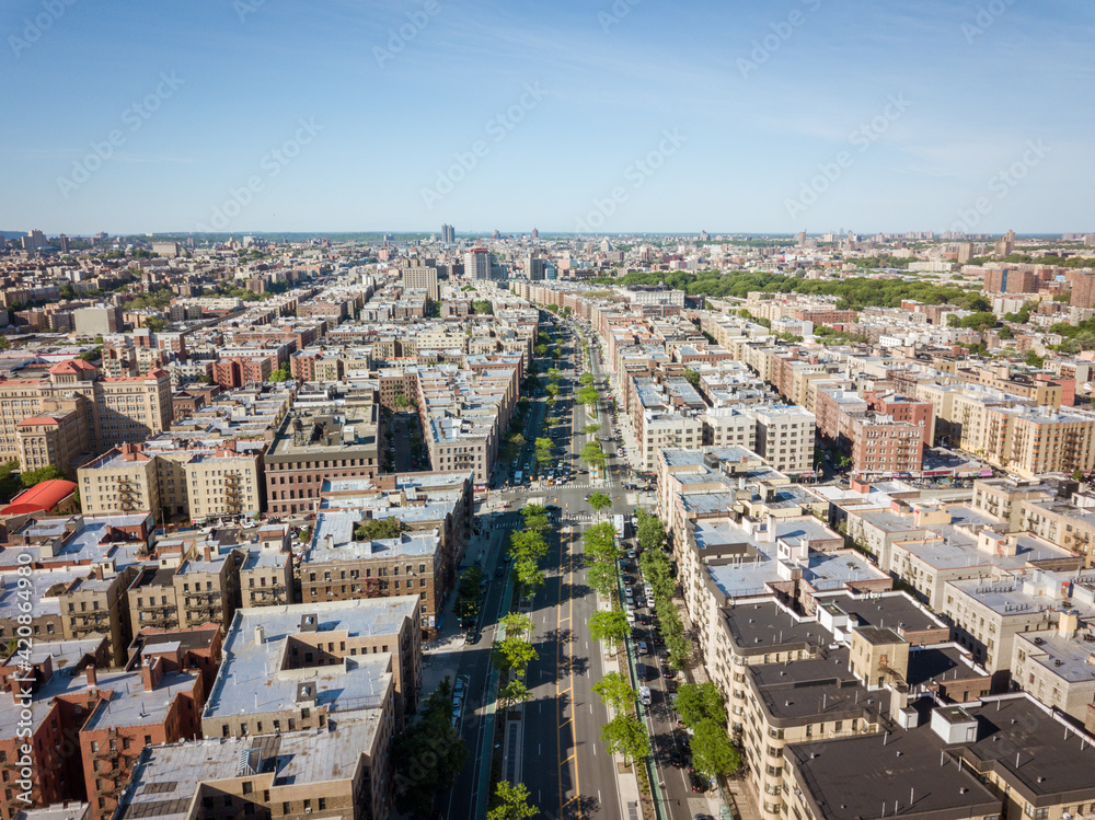 Aerial View of the Grand Concourse in The Bronx Stock Photo | Adobe Stock