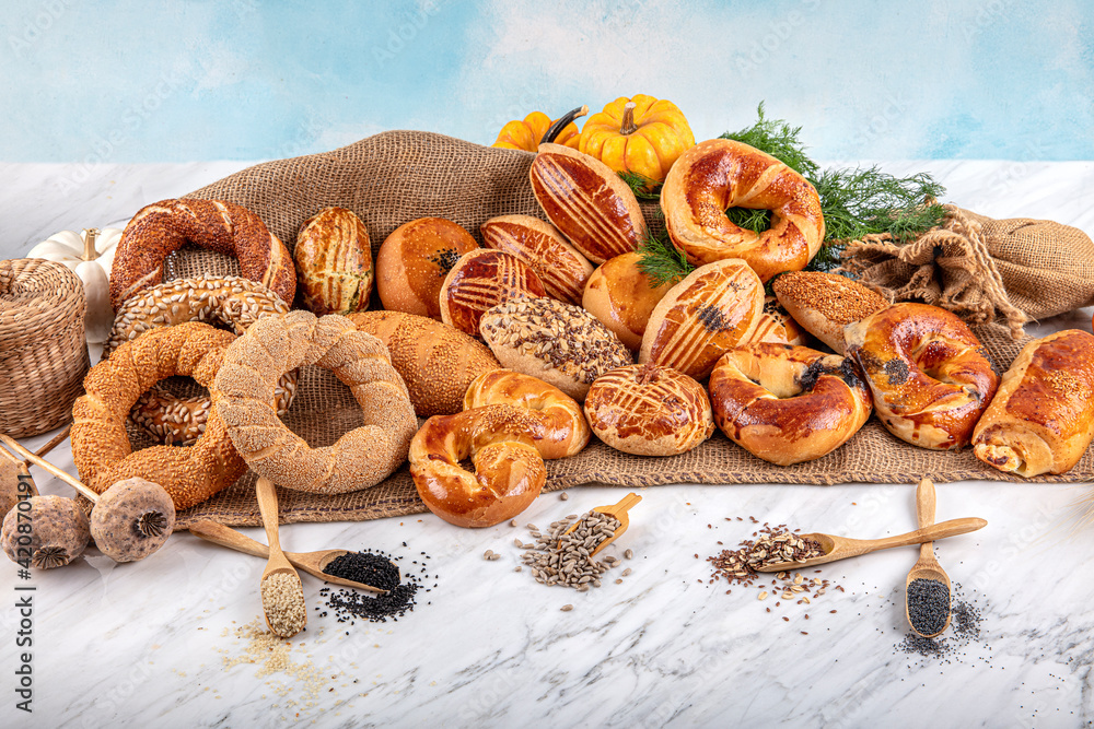 Turkish pastry product , tasty pogaca. Turkish Pastries; pogaca, borek ...