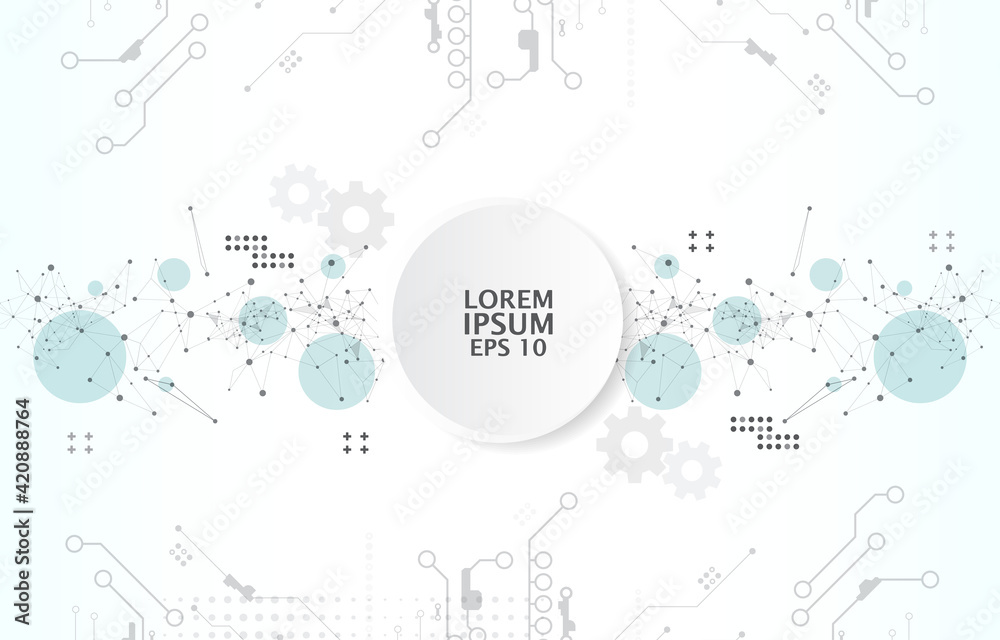 vector abstract template for science and technology presentation.white ...