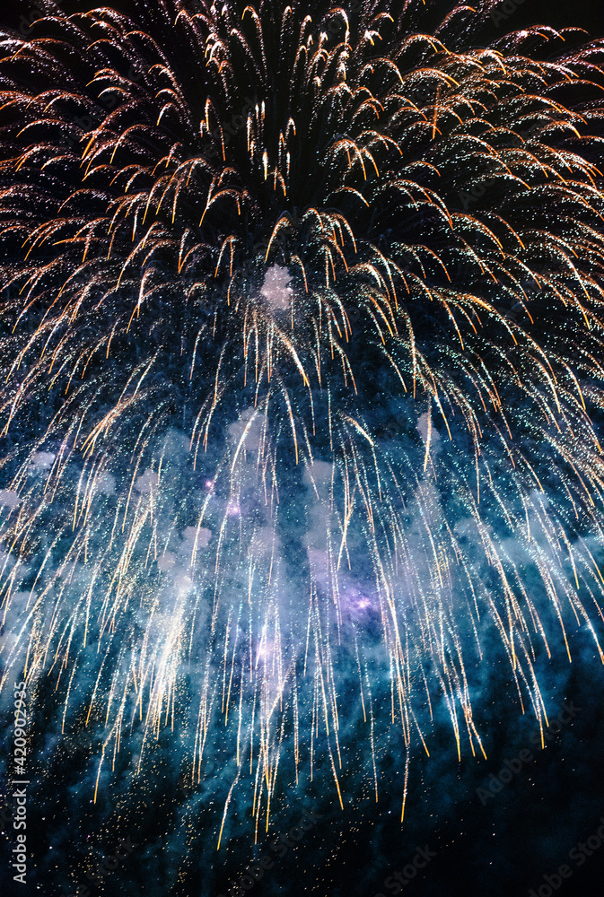 Fireworks display at night Stock Photo | Adobe Stock